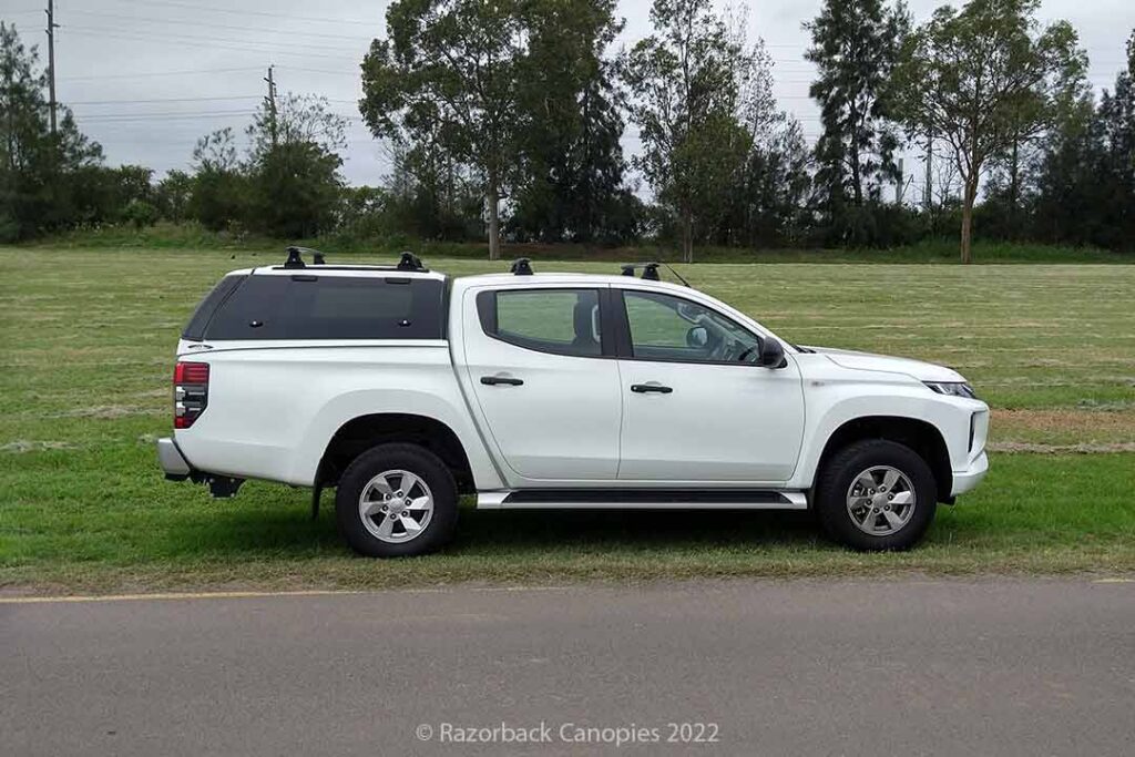 Mitsubishi Triton MR Dual Cab 2019+ - Steel Canopies | Razorback Canopies