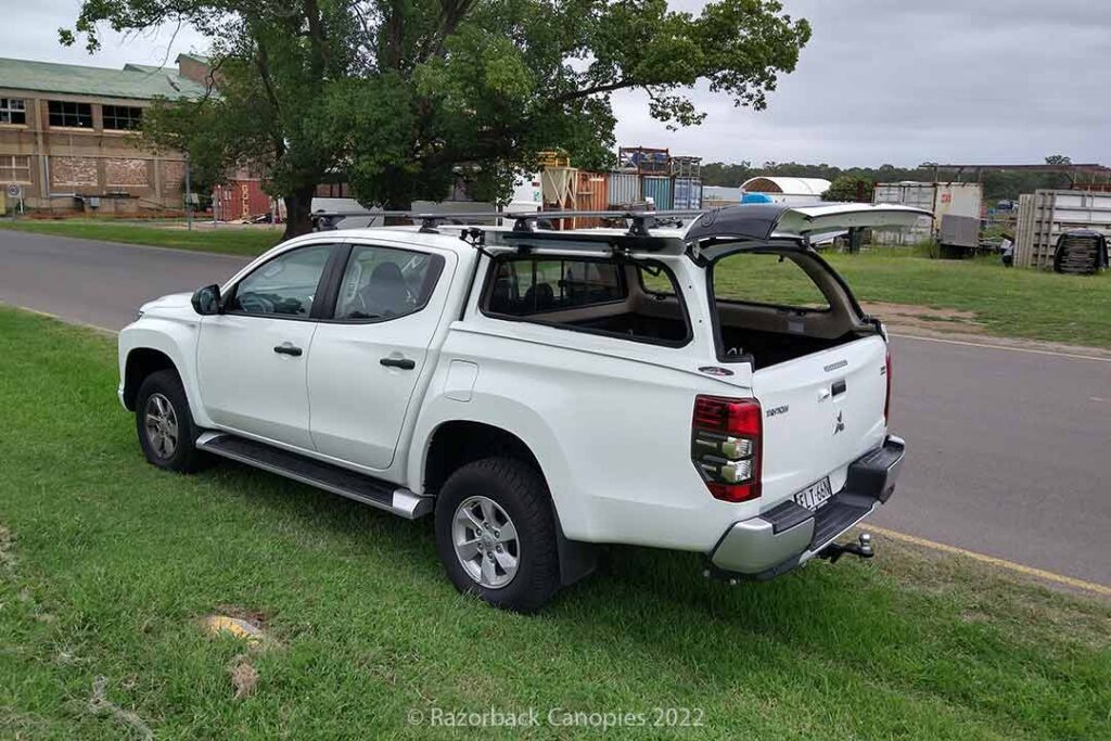Mitsubishi Triton MR Dual Cab 2019+ - Steel Canopies | Razorback Canopies