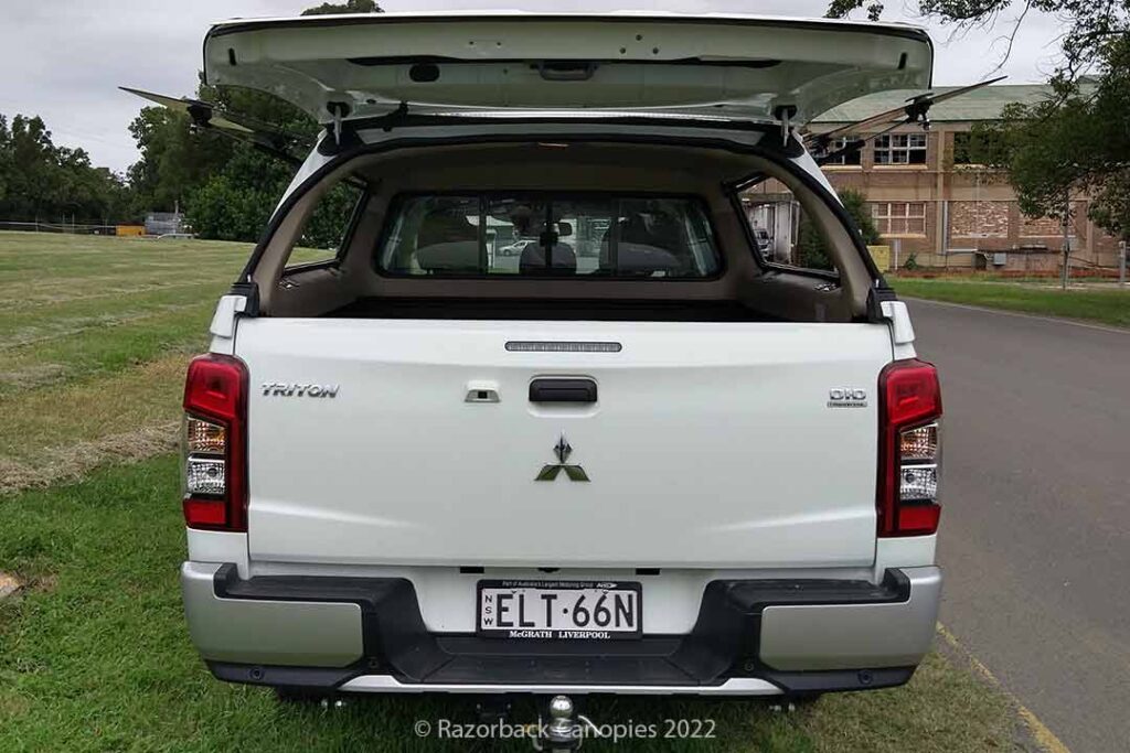 Mitsubishi Triton MR Dual Cab 2019+ - Steel Canopies | Razorback Canopies