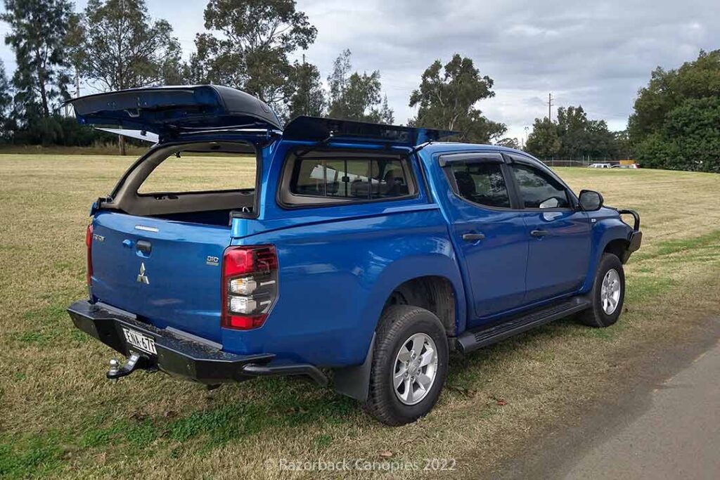 Mitsubishi Triton MR Dual Cab 2019+ - Steel Canopies | Razorback Canopies