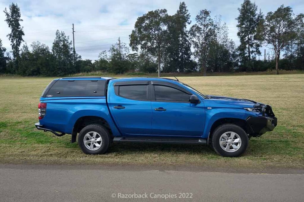Mitsubishi Triton MR Dual Cab 2019+ - Steel Canopies | Razorback Canopies