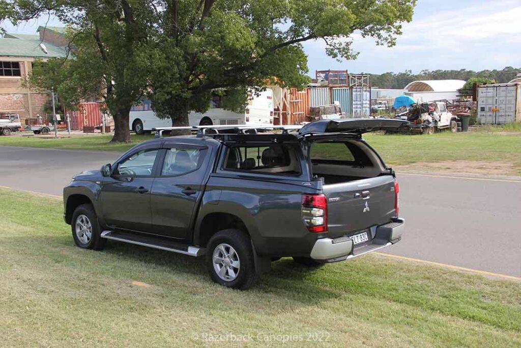 Mitsubishi Triton MR Dual Cab 2019+ - Steel Canopies | Razorback Canopies