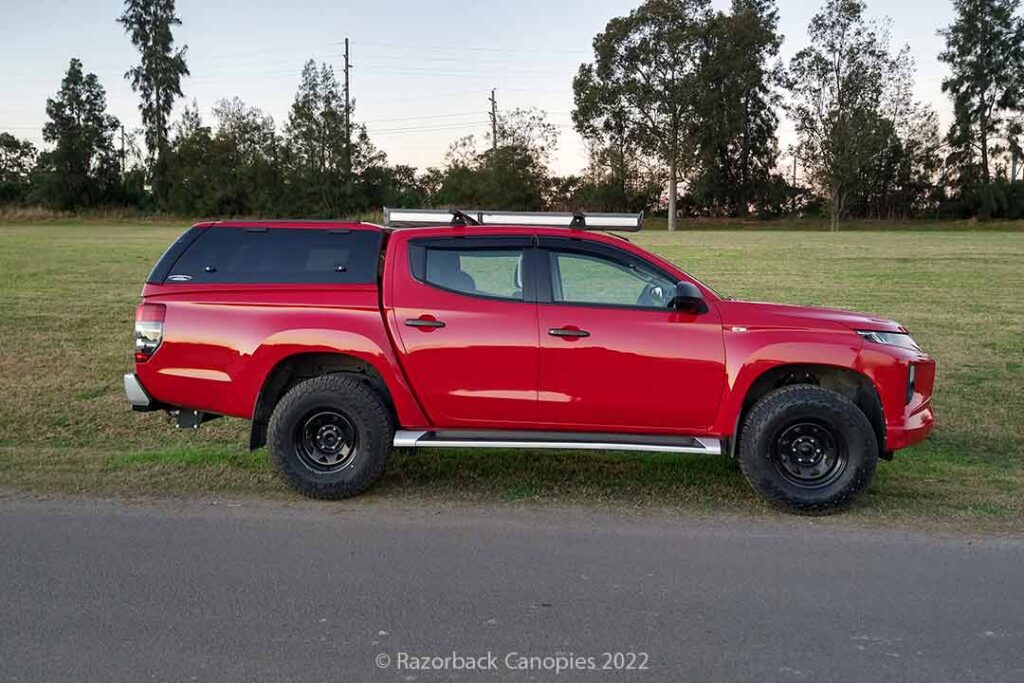 Mitsubishi Triton MR Dual Cab 2019+ - Steel Canopies | Razorback Canopies